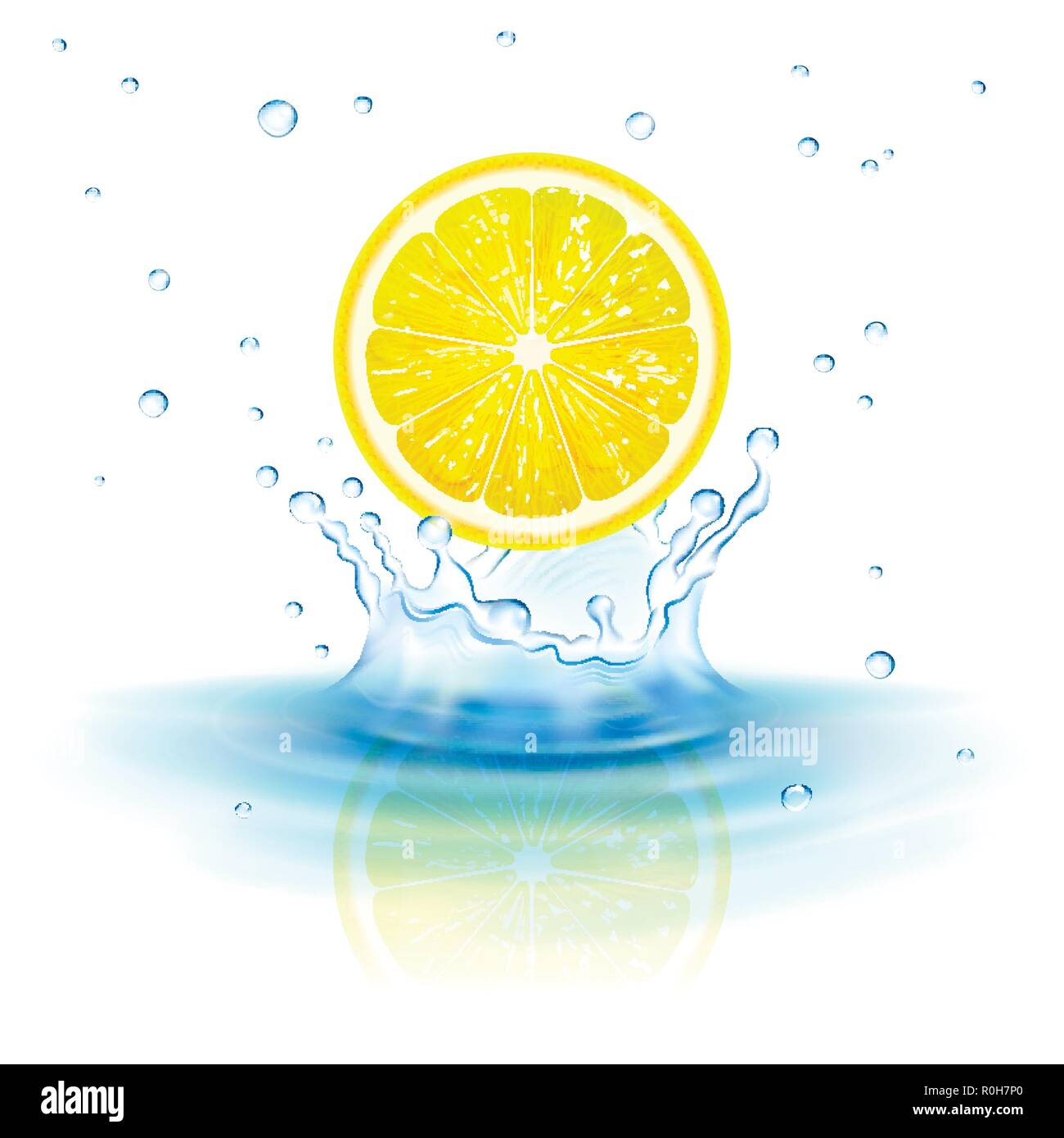 juicy lemon and a splash of water Stock Vector Image & Art - Alamy