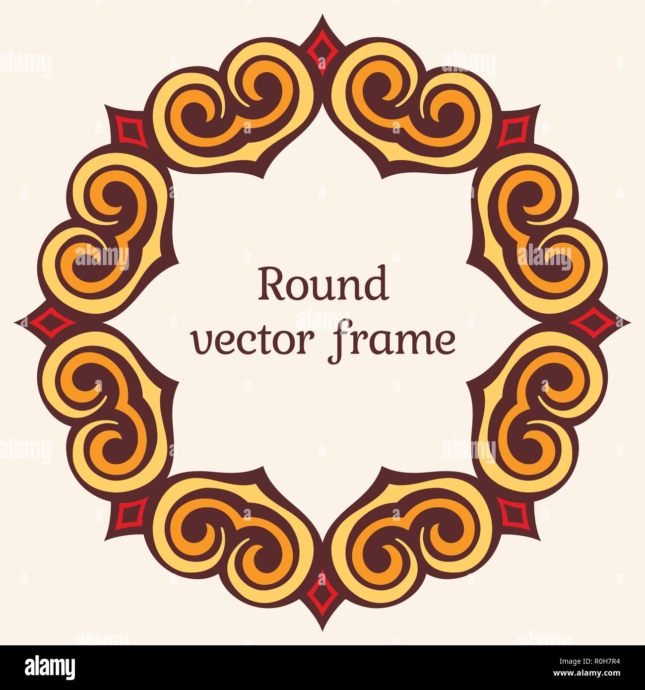 Round borders vector hi-res stock photography and images - Alamy