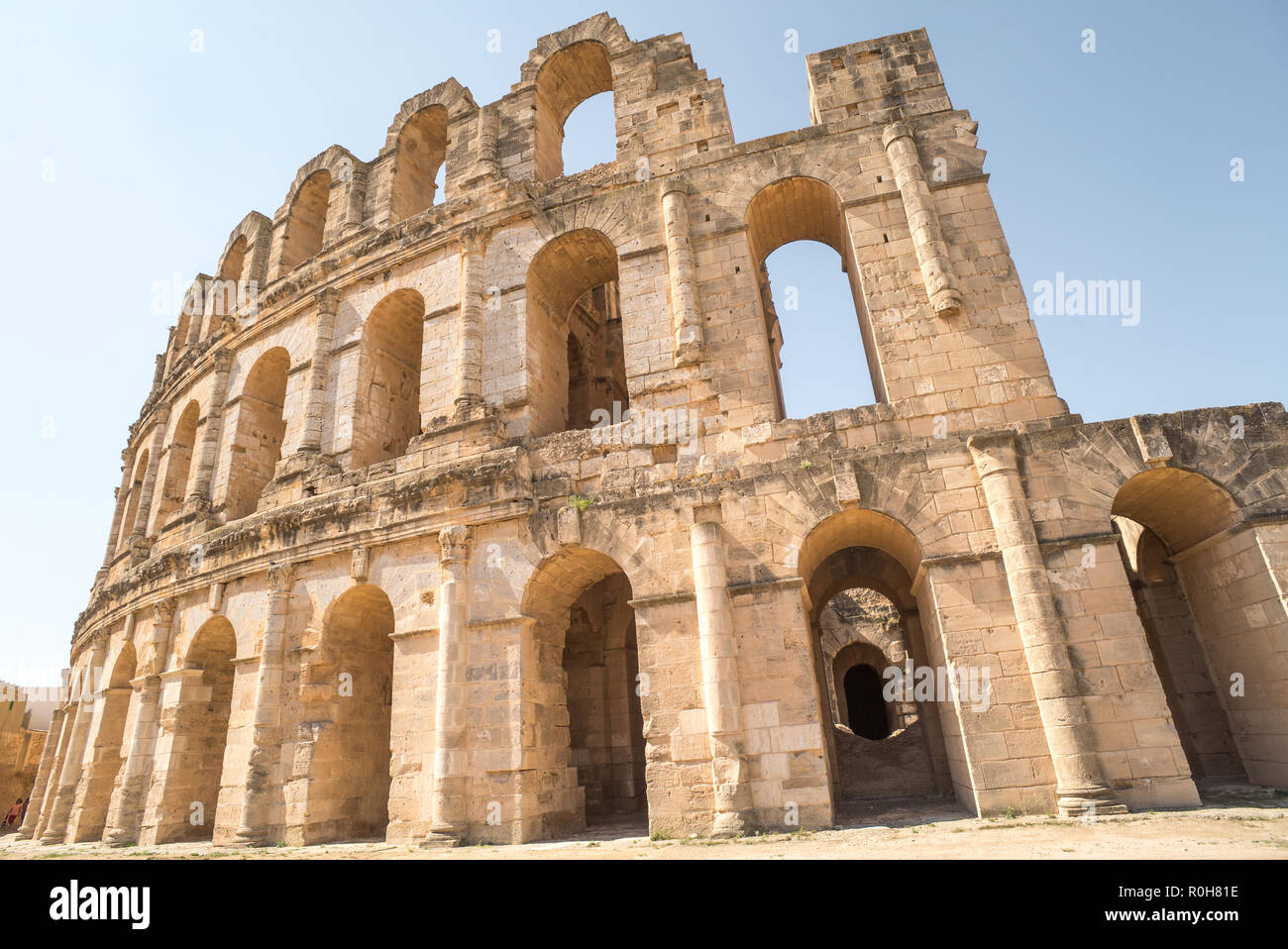 Roman amphitheater in El Djem in Africa, Tunisia Stock Photo - Alamy