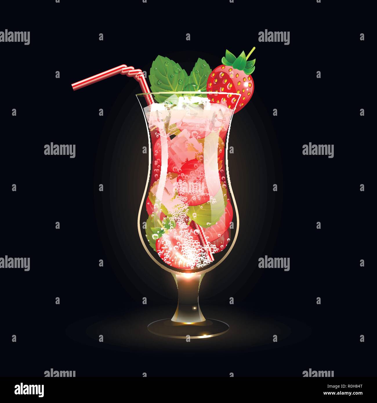 Cocktail on bar Stock Vector Images - Alamy
