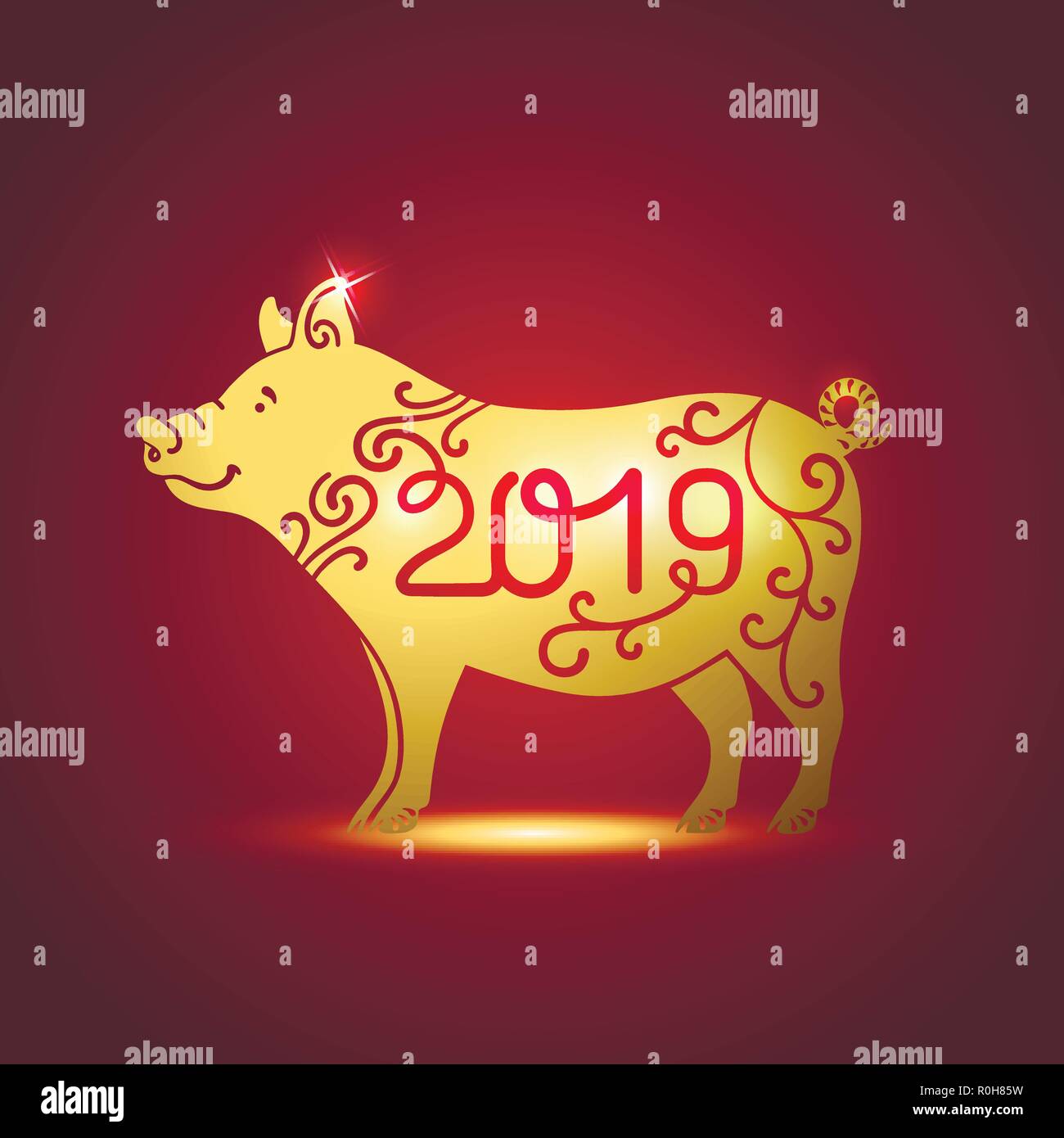 Pig snout Stock Vector Images - Alamy