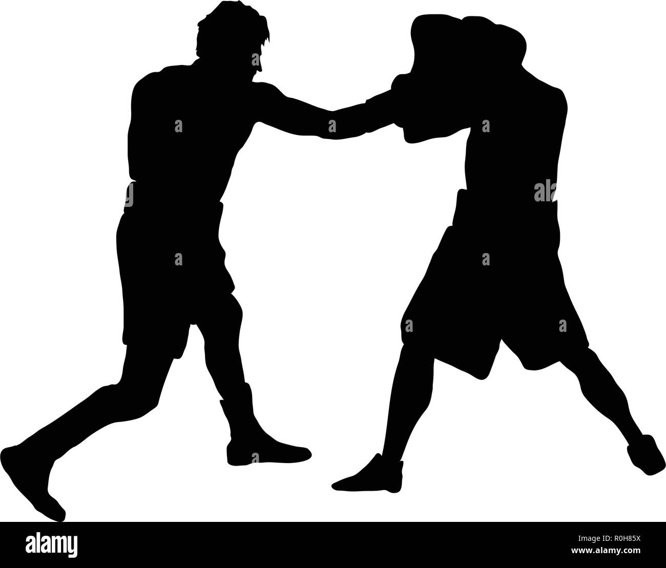 Boxing Vector Silhouette