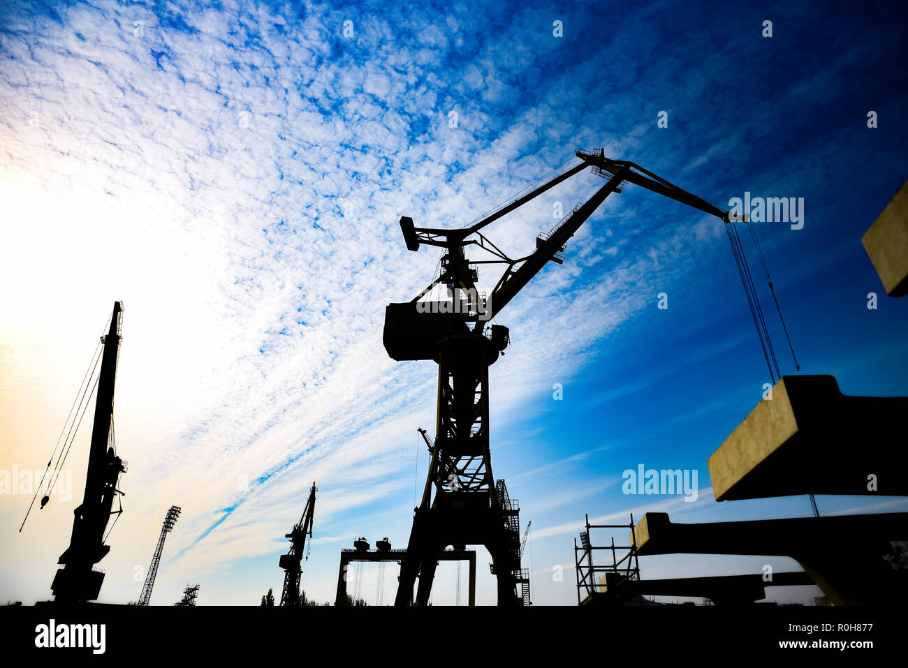 Crane shadows hi-res stock photography and images - Alamy