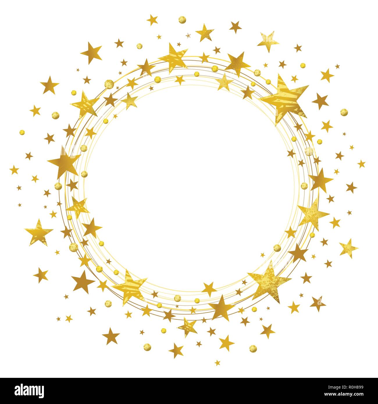 Christmas golden stars confetti Cut Out Stock Images & Pictures - Alamy
