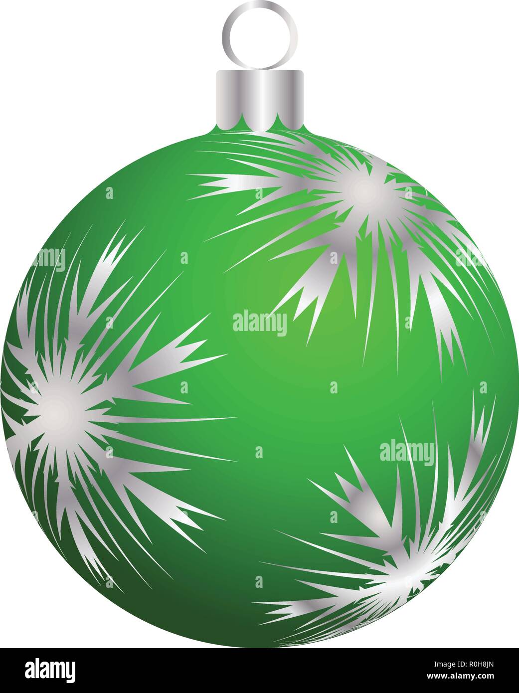 Christmas (New Year) ball. Color on white. Vector illustration Stock ...