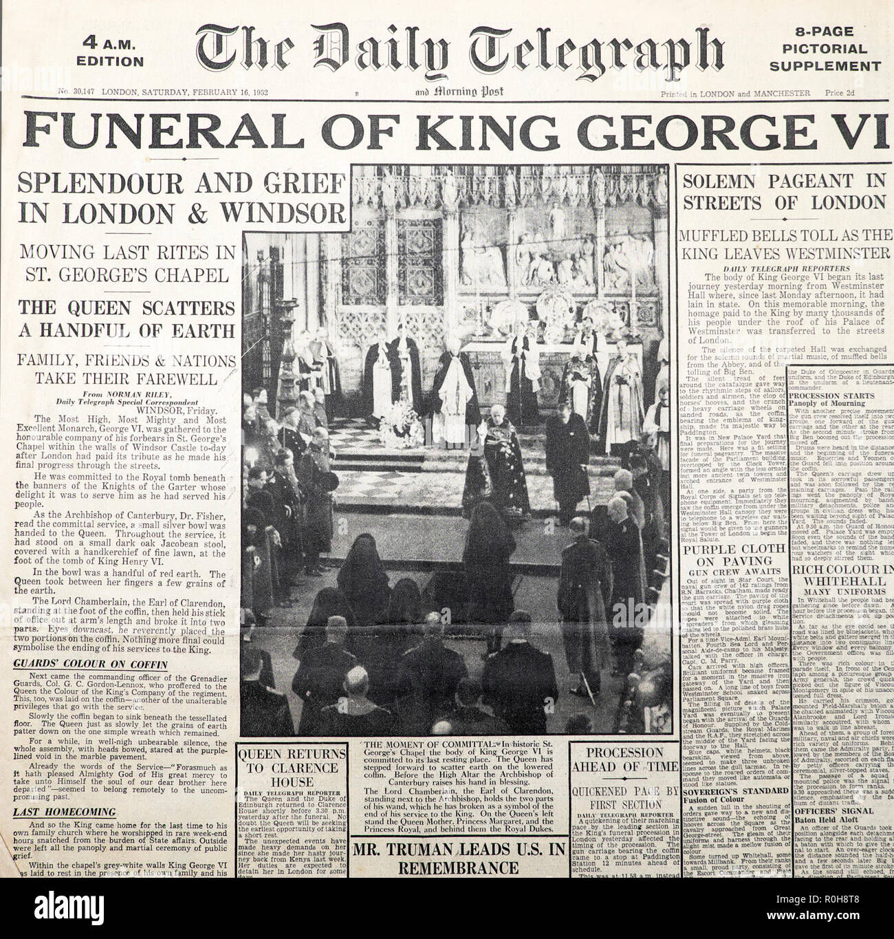 King George Funeral 1952 High Resolution Stock Photography and Images ...