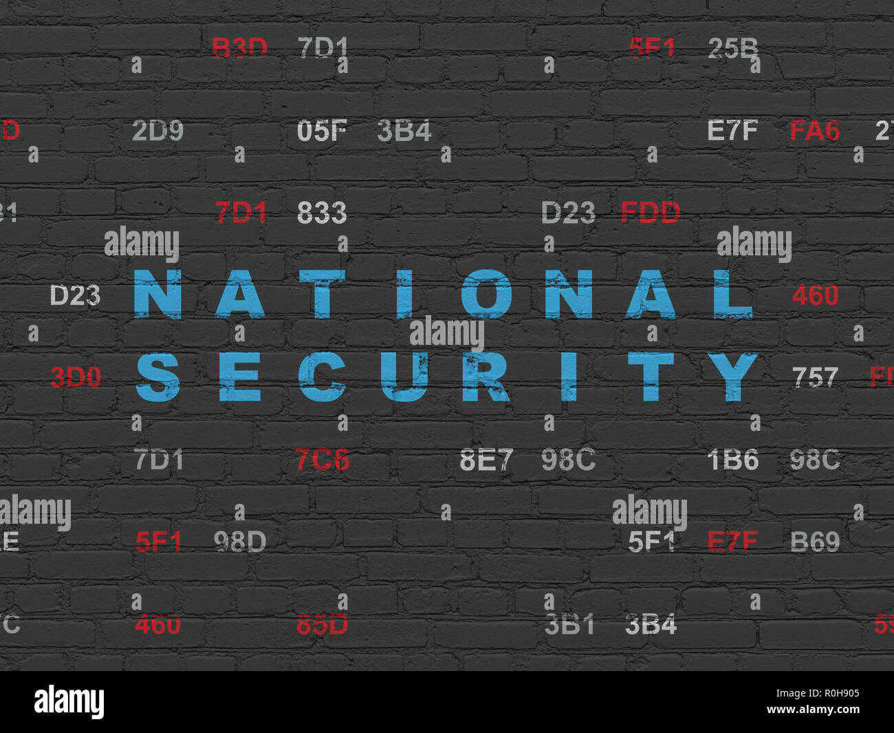 Safety concept: National Security on wall background Stock Photo - Alamy