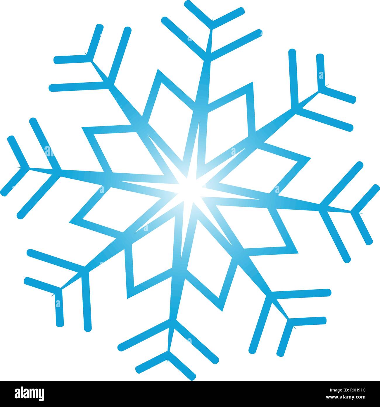 Snowflake ornate. Blue on white. Vector illustration Stock Vector Image ...