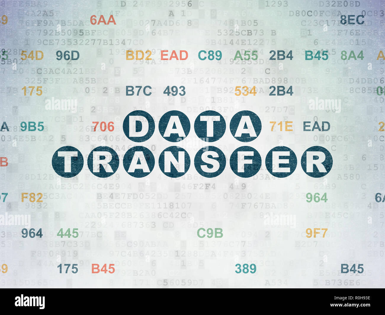 Information concept: Data Transfer on Digital Data Paper background ...