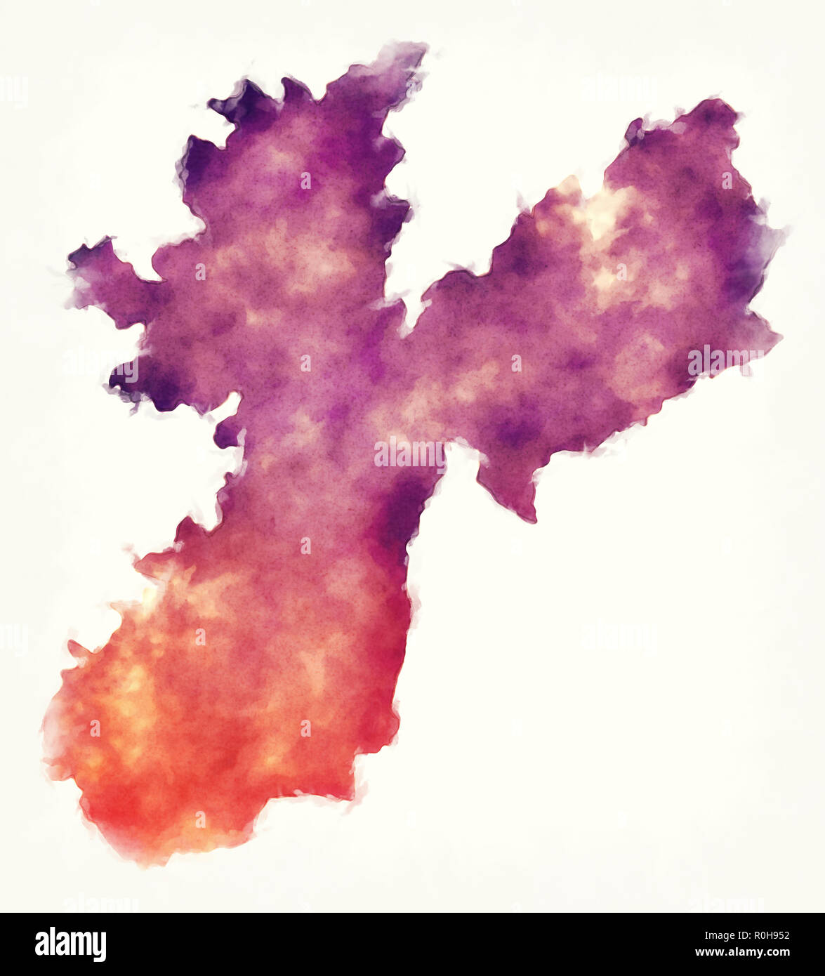 Nabatieh governorate map of Lebanon in front of a white background ...