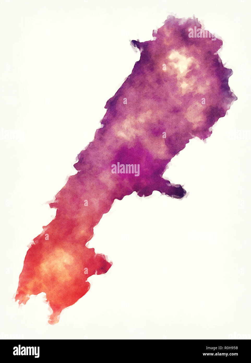 Beqaa governorate map of Lebanon in front of a white background Stock ...