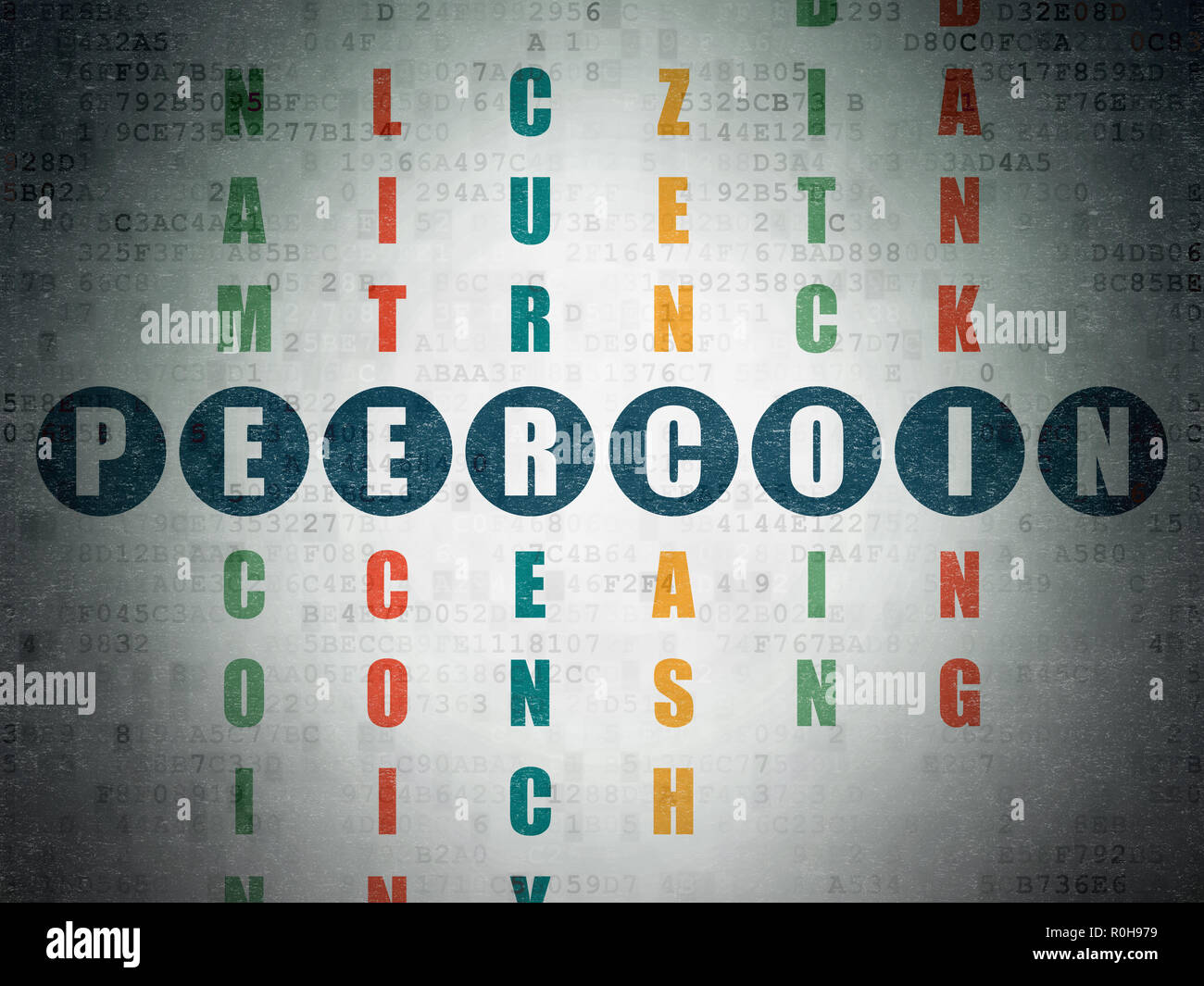 Cryptocurrency concept: word Peercoin in Crossword Puzzle Stock Photo ...