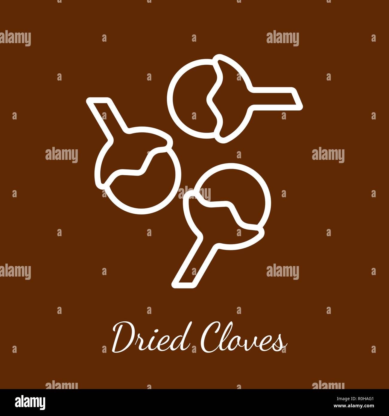 Dried cloves icon. Flavoring spices vector symbol Stock Vector Image ...