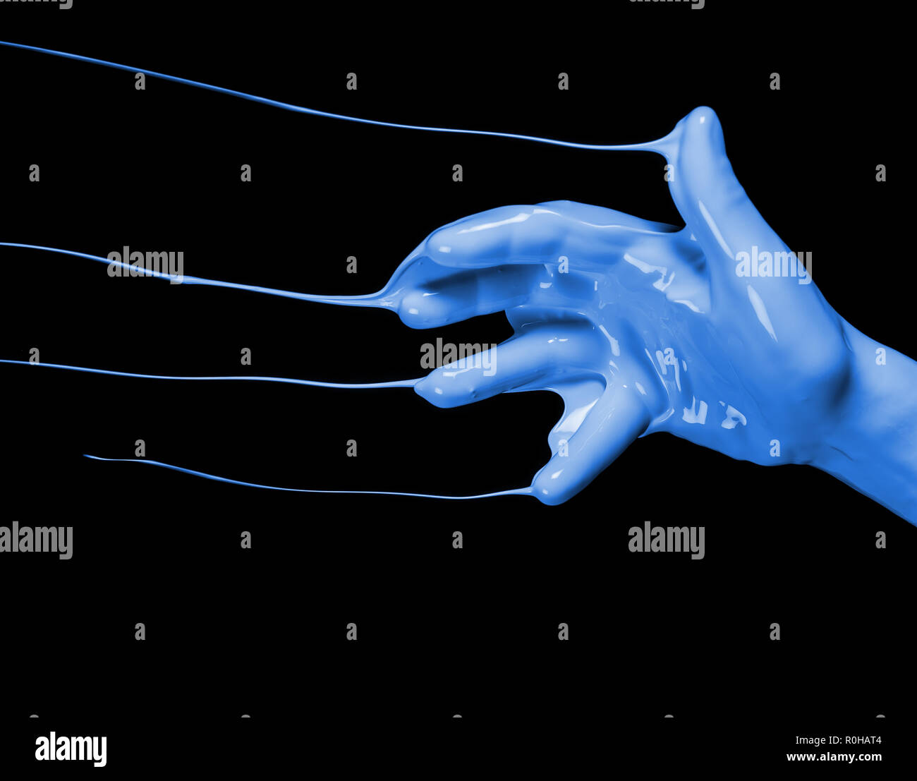 Human hands dipped in color paint, creative concept. Painted hand ...