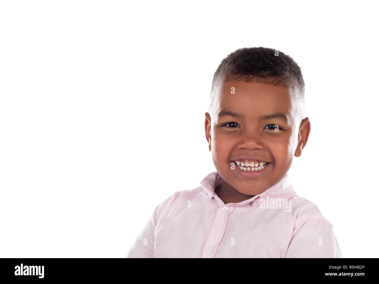 Happy latin child isolated on a white background Stock Photo - Alamy