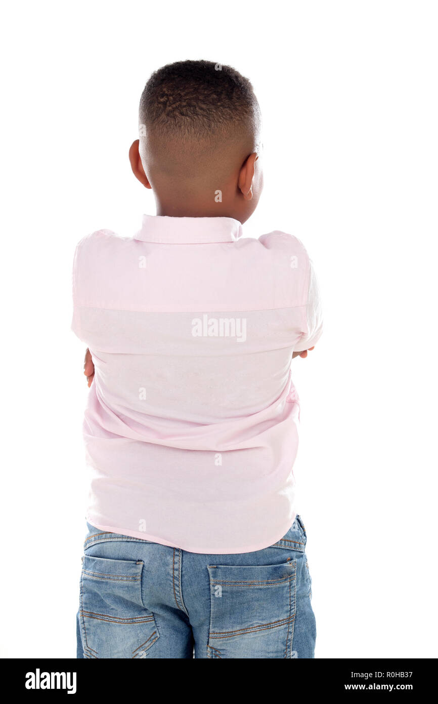 Angry latin child isolated on a white background Stock Photo - Alamy