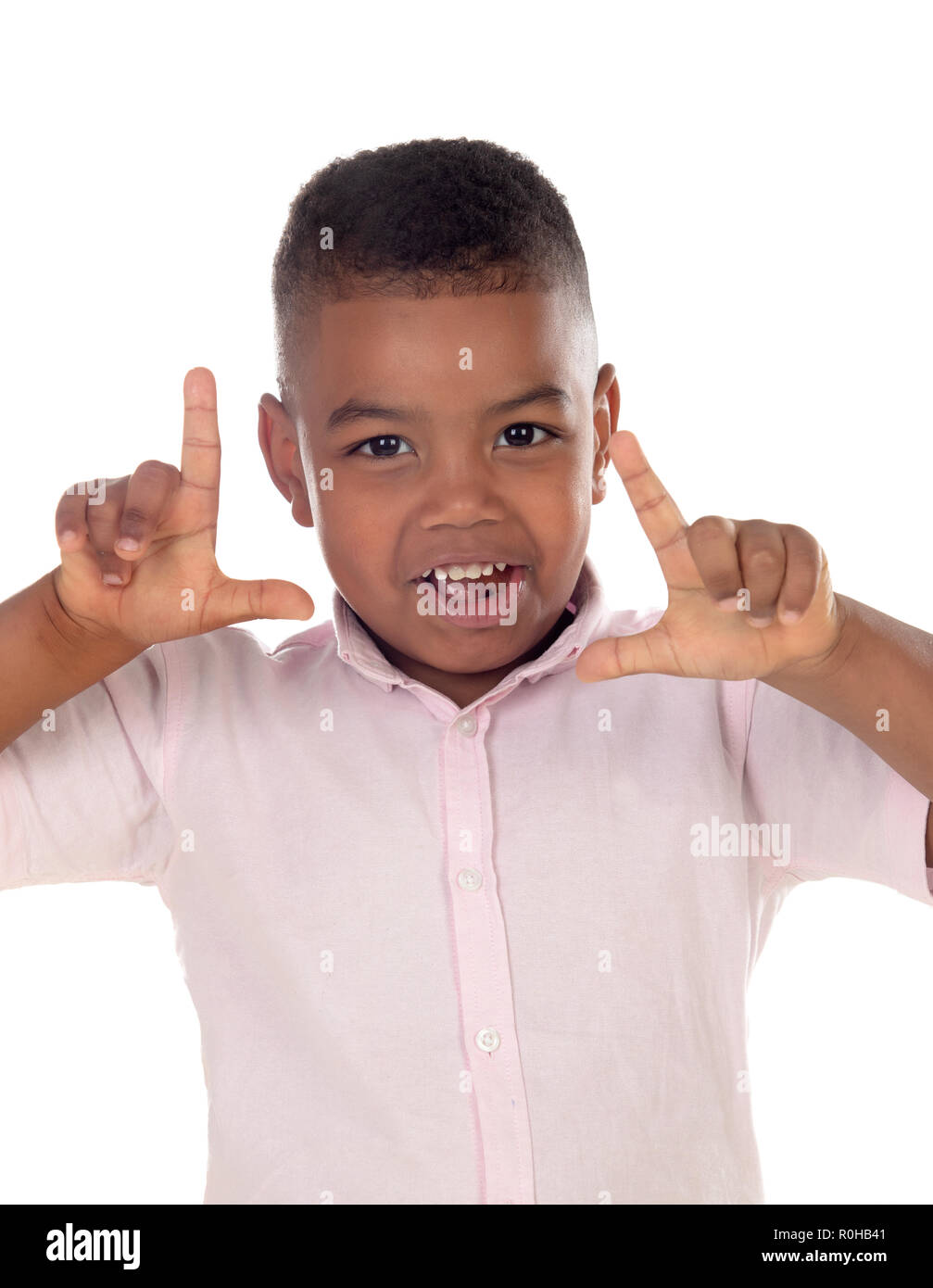 Portrait of a beautiful child isolated on a white background Stock ...
