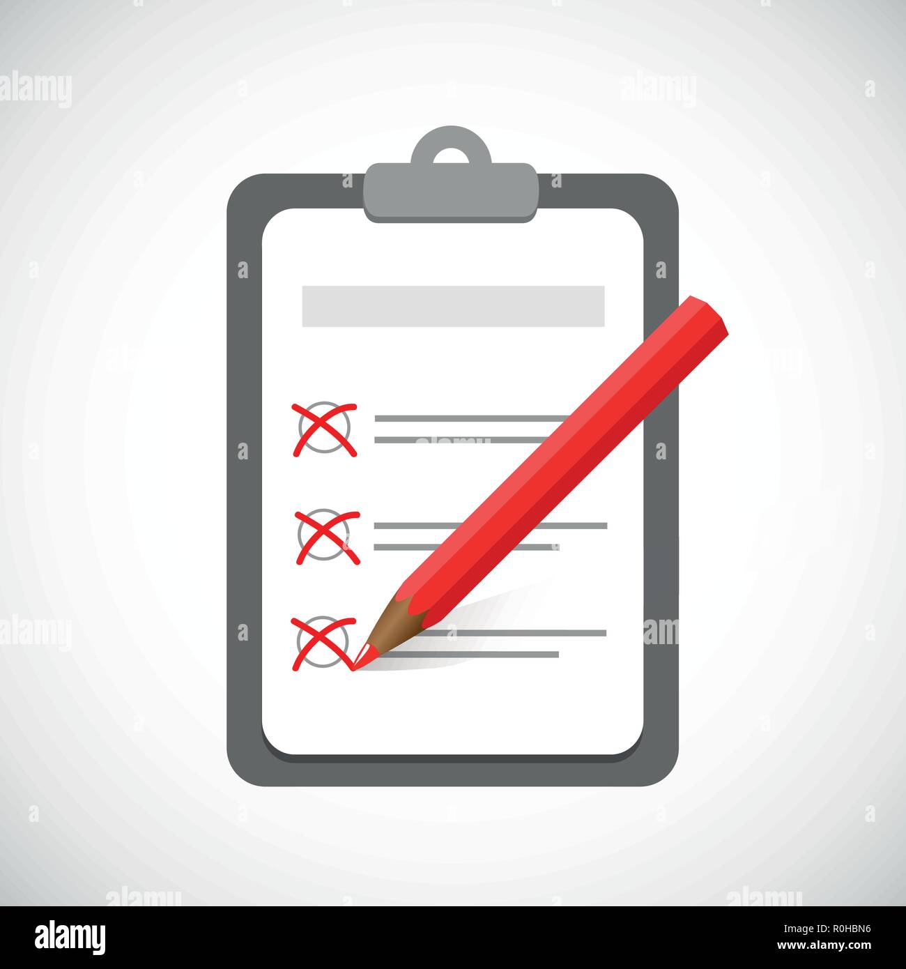 Red check mark Stock Vector Images - Alamy