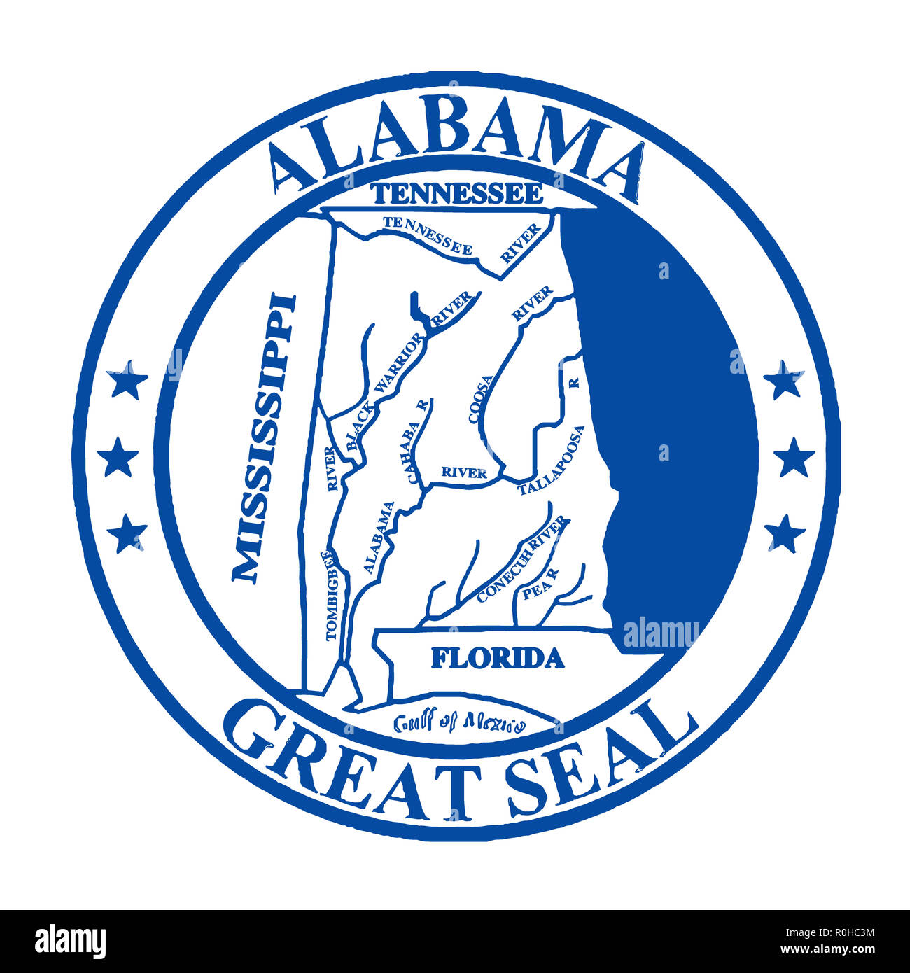The great seal of Alabama isolated on a white background Stock Photo ...