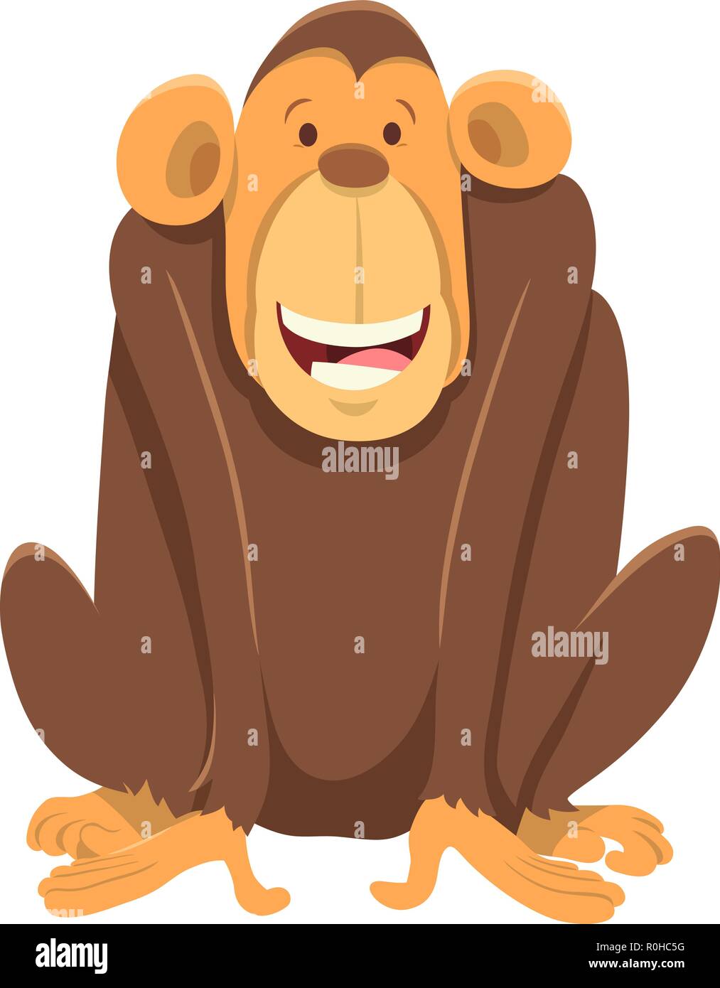 Chimp smiling Stock Vector Images - Alamy