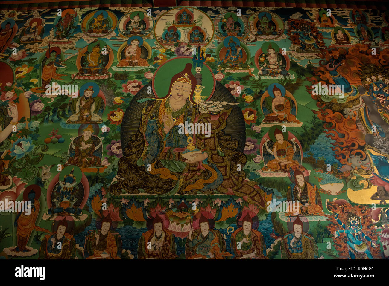 Painting inside temple Boudhanath , Kathmandu Nepal Stock Photo - Alamy