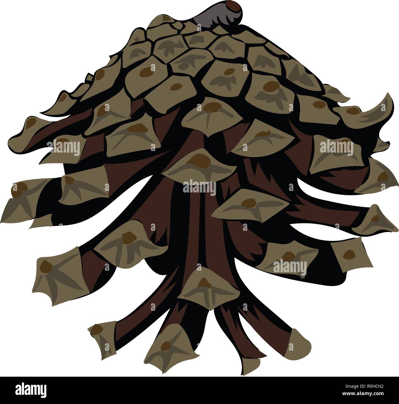 Pine cone icon vector illustration on white background Stock Vector ...