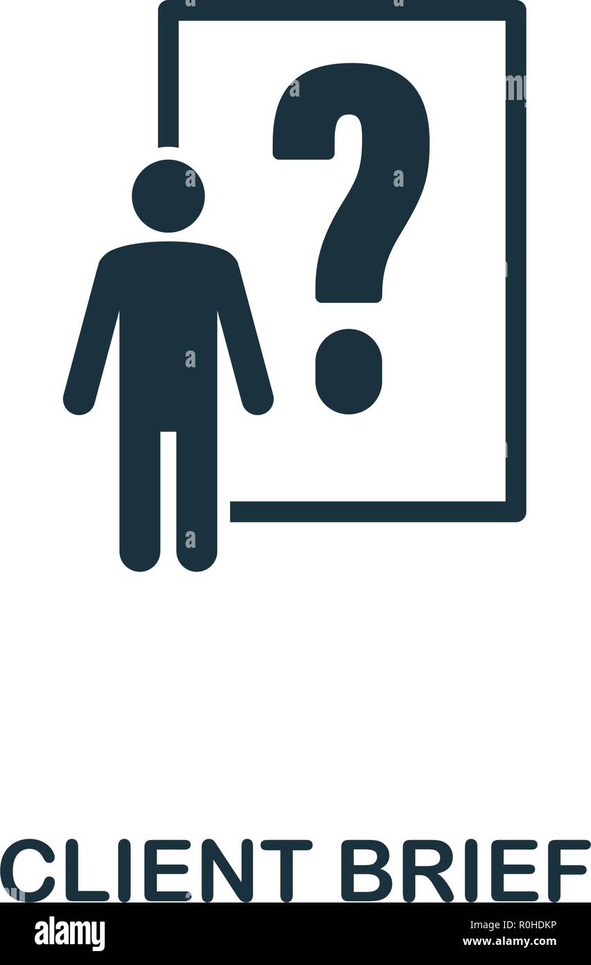 Client Brief icon. Premium style design from advertising collection. UX ...