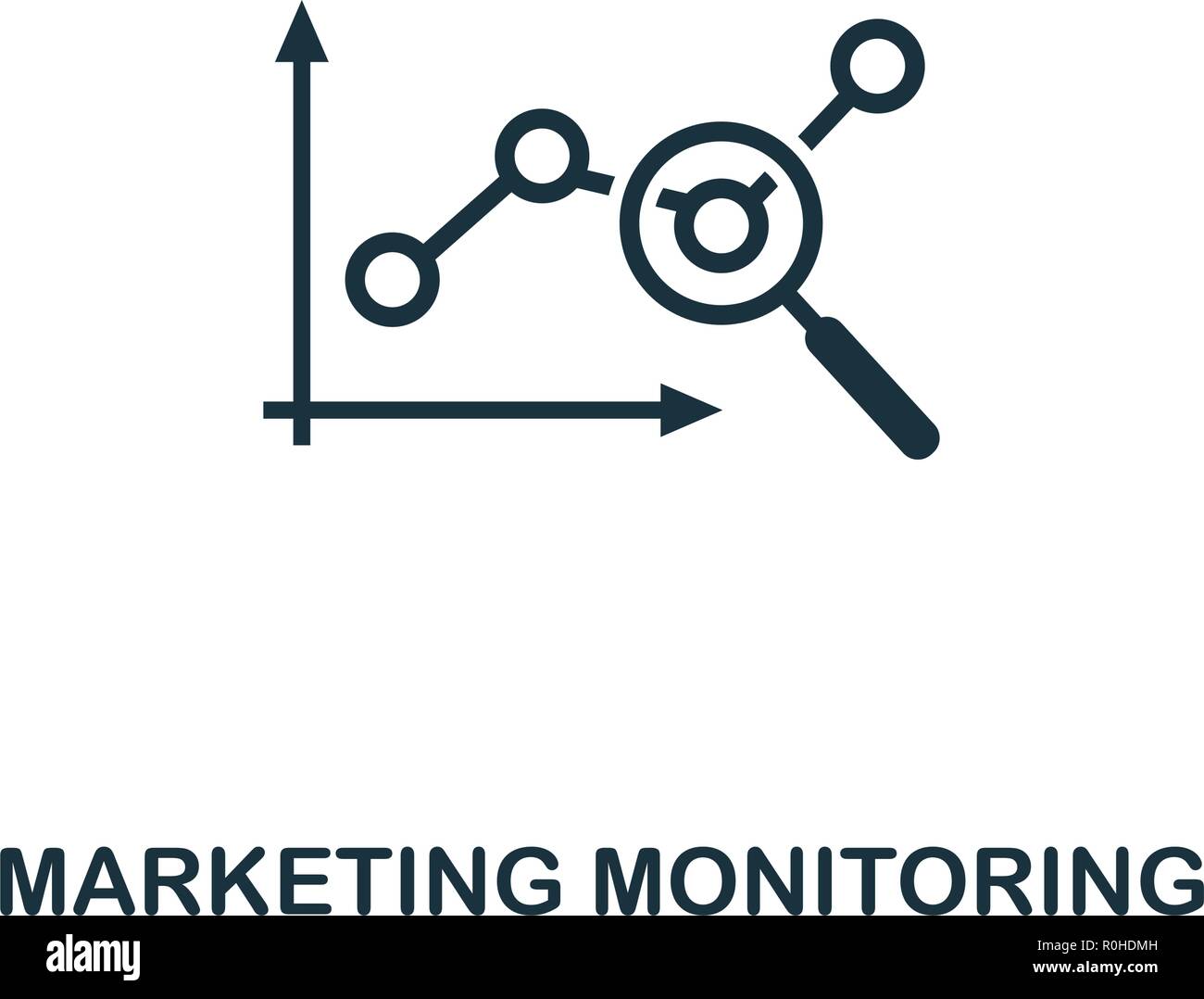 Marketing Monitoring icon. Premium style design from advertising ...