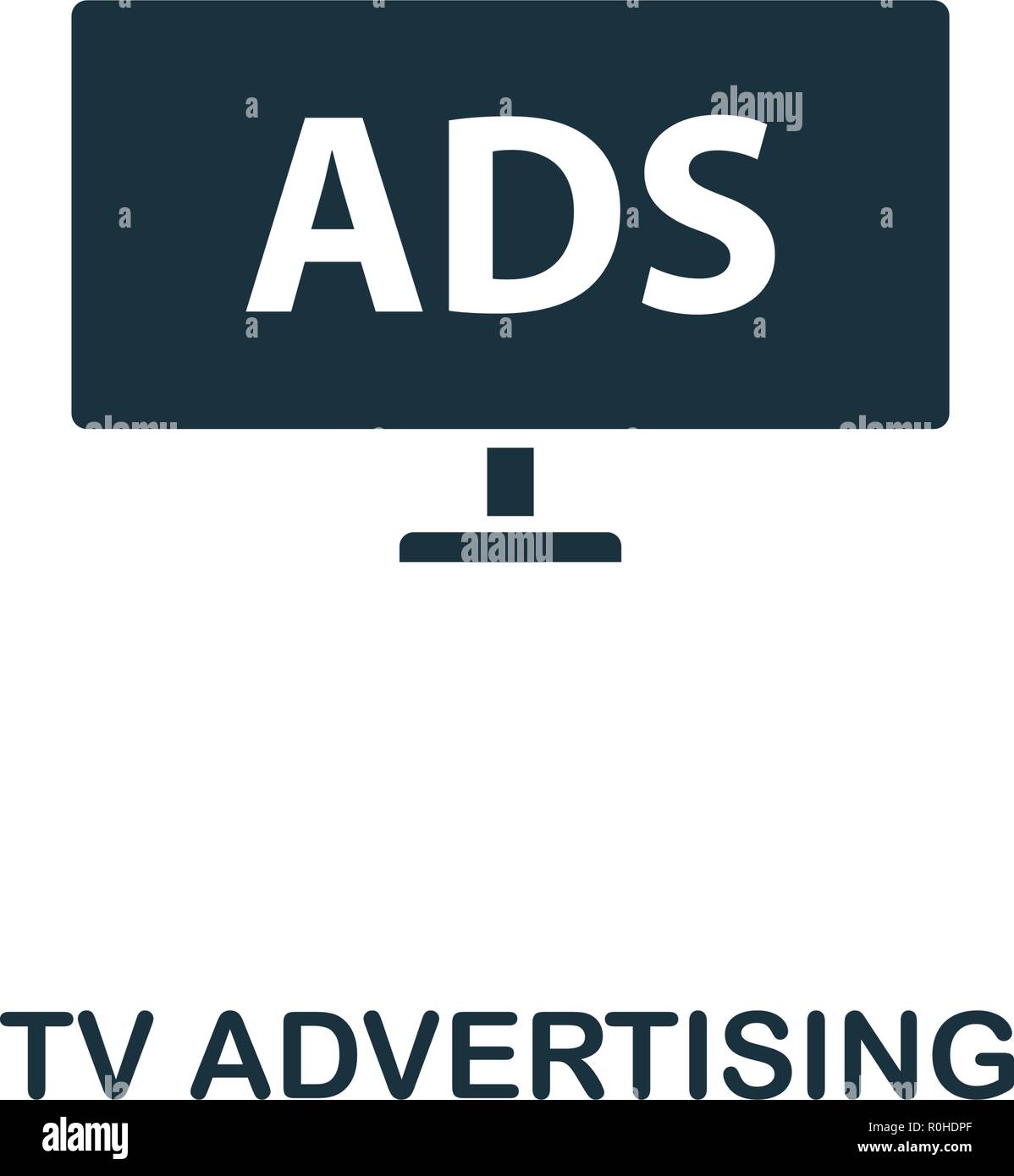 Tv Advertising icon. Premium style design from advertising collection ...