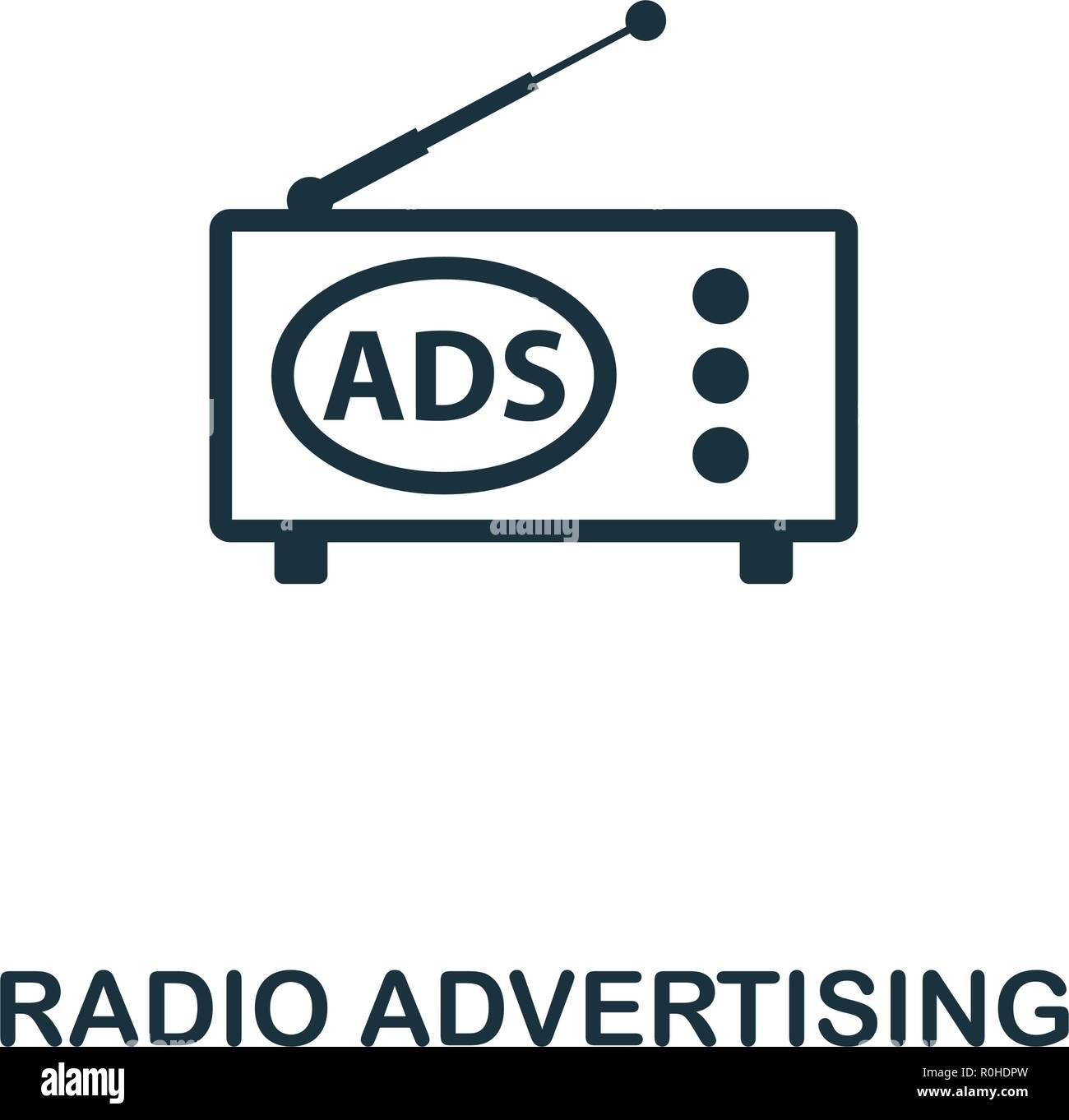 Radio Advertising icon. Premium style design from advertising ...