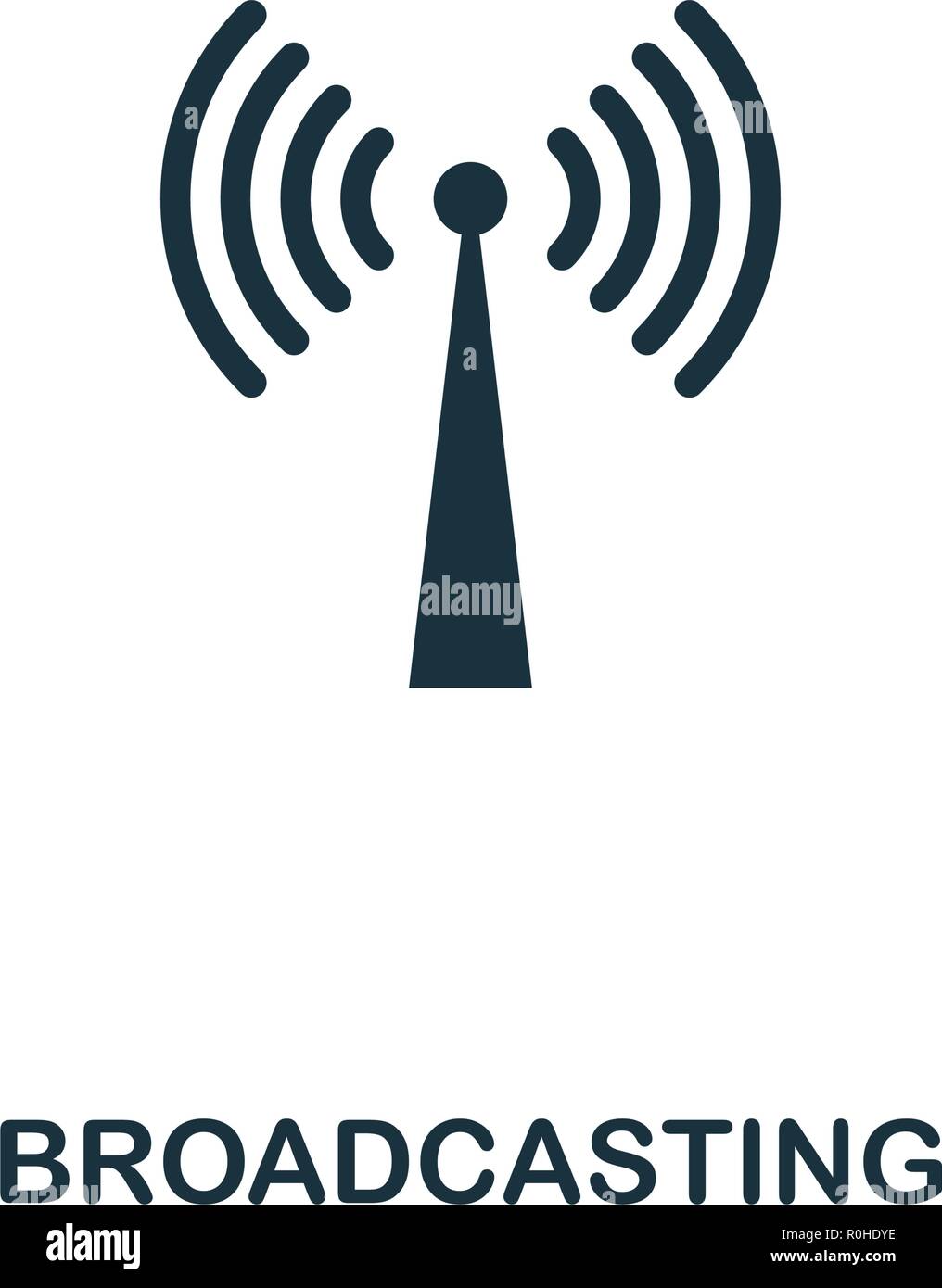 Broadcasting icon. Premium style design from advertising collection. UX ...