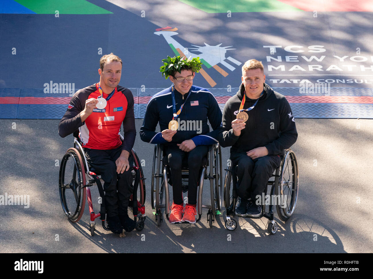 New York, NY - November 4, 2018: Marcel Hug of Switzerland, Daniel ...
