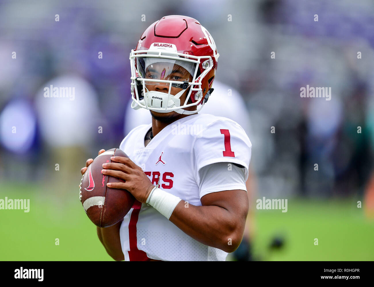 Oklahoma Sooners quarterback Kyler Murray (1) during the Oklahoma ...