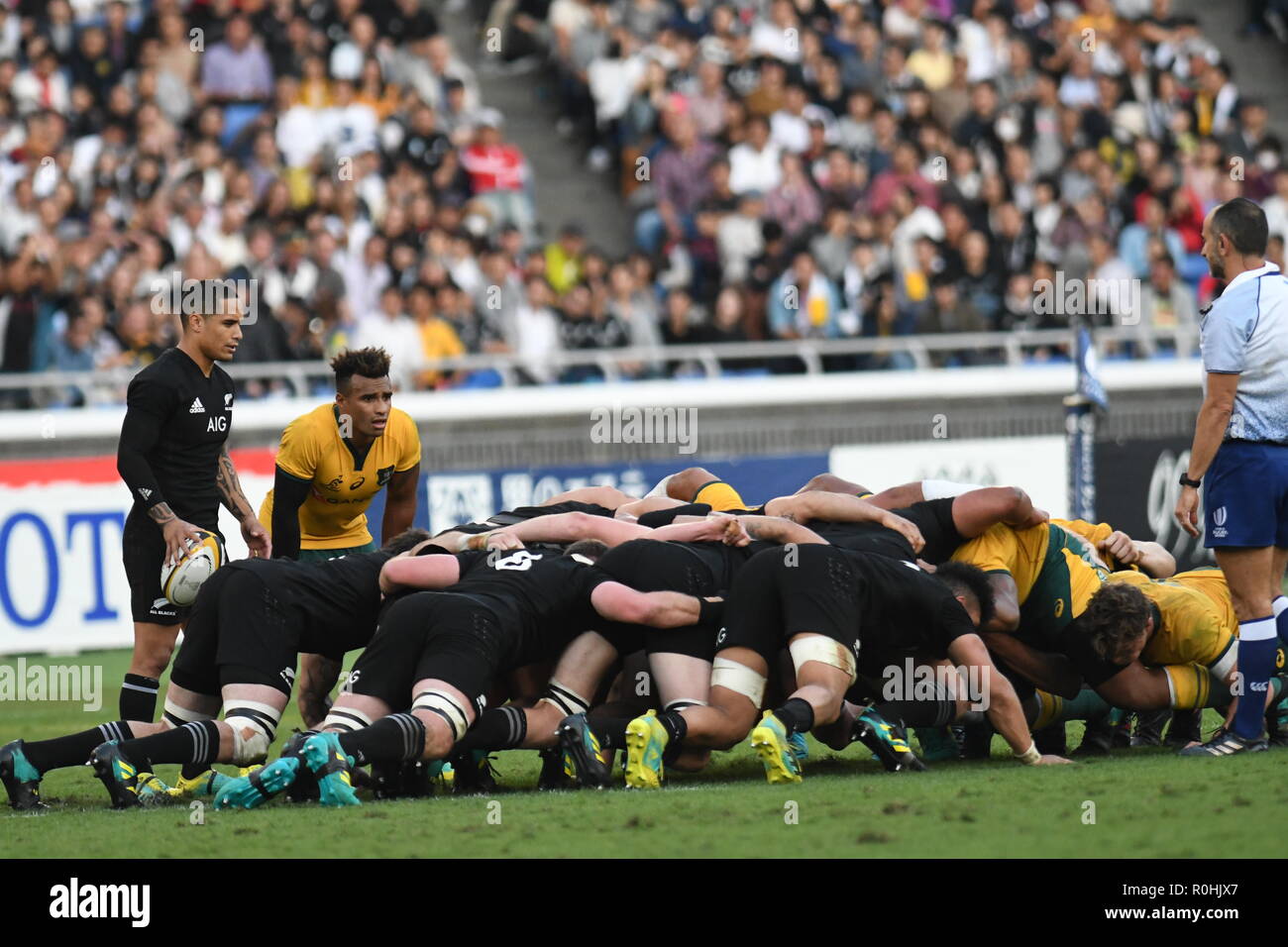 Aaron Smith of New Zealand during the 2018 Bledisloe Cup Rugby test ...