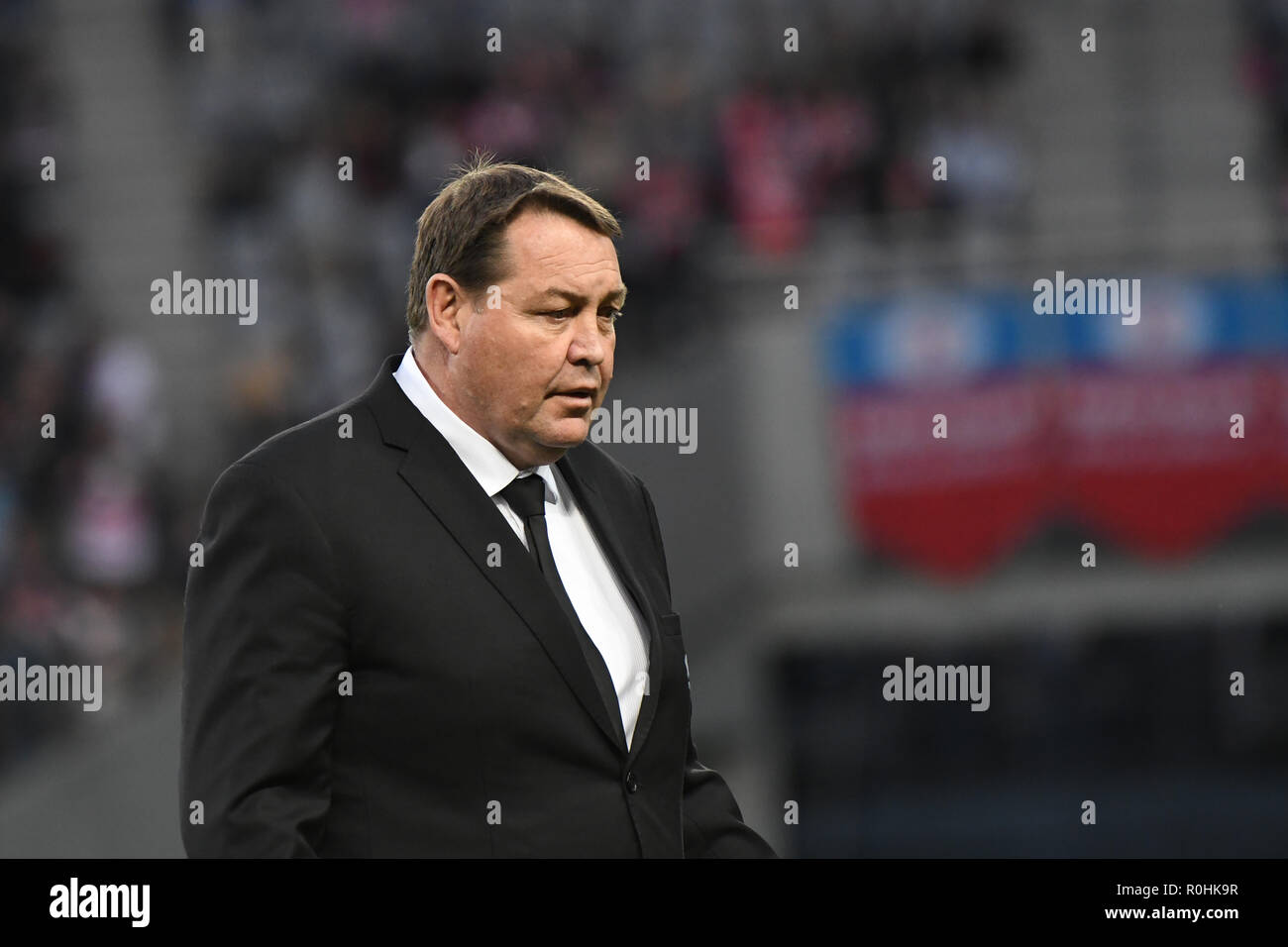 New Zealand's Head coach Steve Hansen during the Rugby test match ...