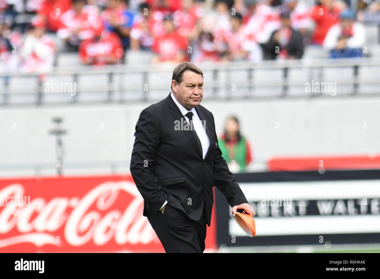 New Zealand's Head coach Steve Hansen during the Rugby test match ...