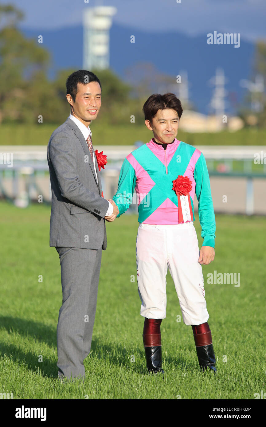 Kyoto, Japan. 4th Nov, 2018. (L-R) Haruki Sugiyama, Yuichi Fukunaga Horse Racing : Jockey Yuichi ...