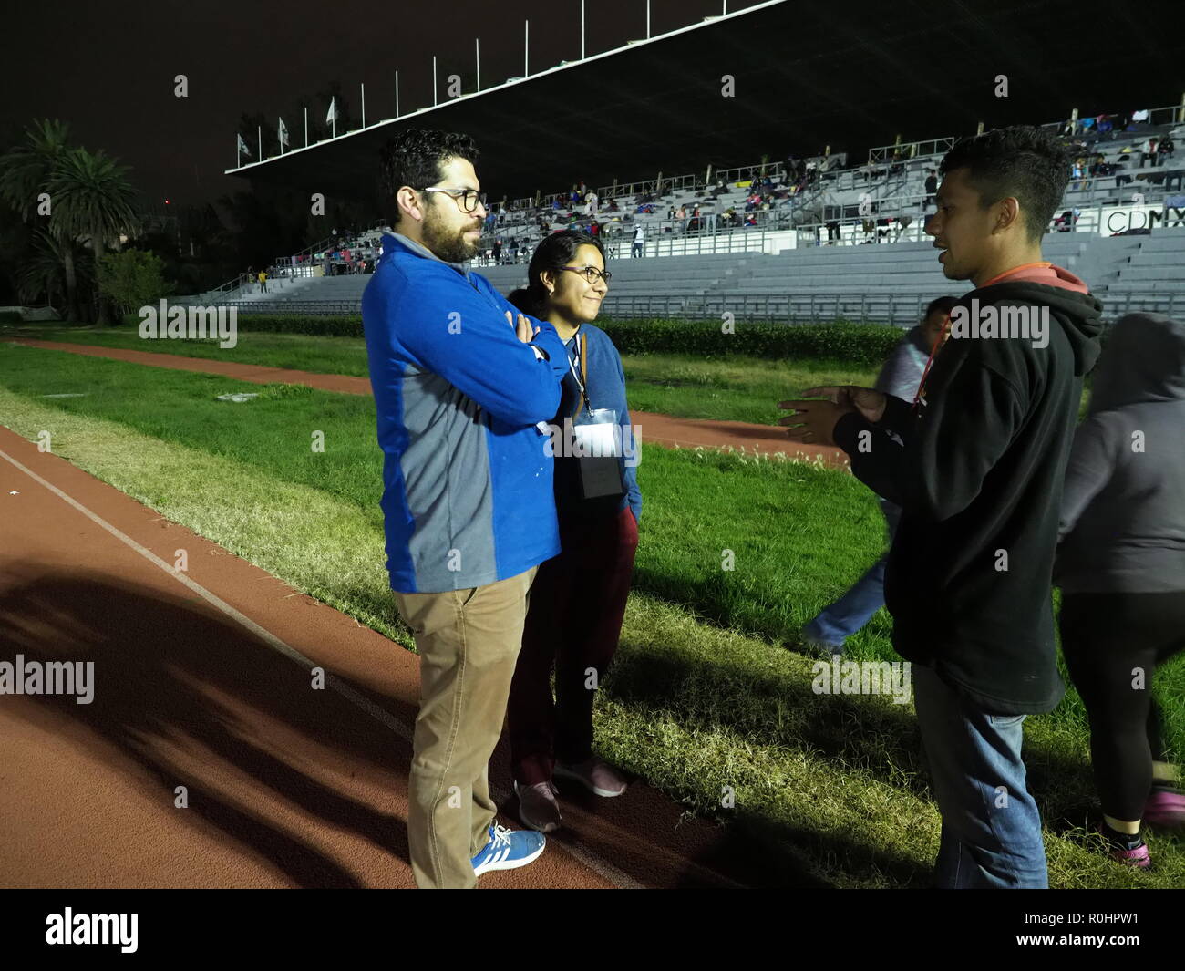 Mexico City, Mexico. 4th Nov 2018. Migrants resting in a temporary ...