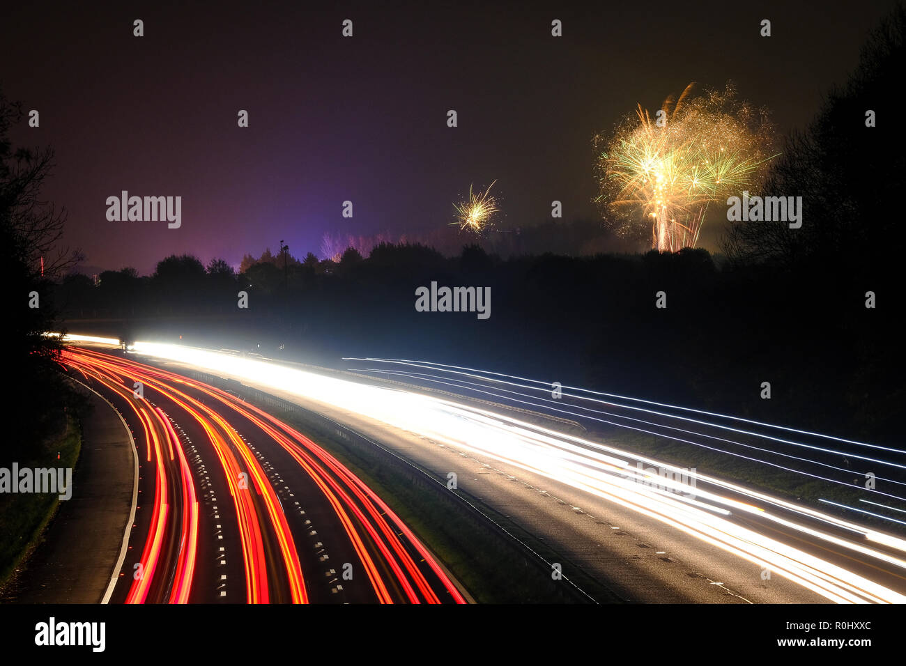 Preston, UK. 5th November 2018. Traffic on the M55 Motorway in Preston ...
