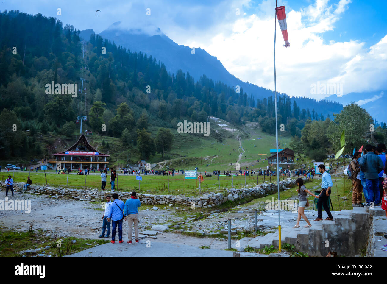 SOLANG VALLEY, MANALI, HIMACHAL PRADESH, India OCTOBER 26 2017 ...
