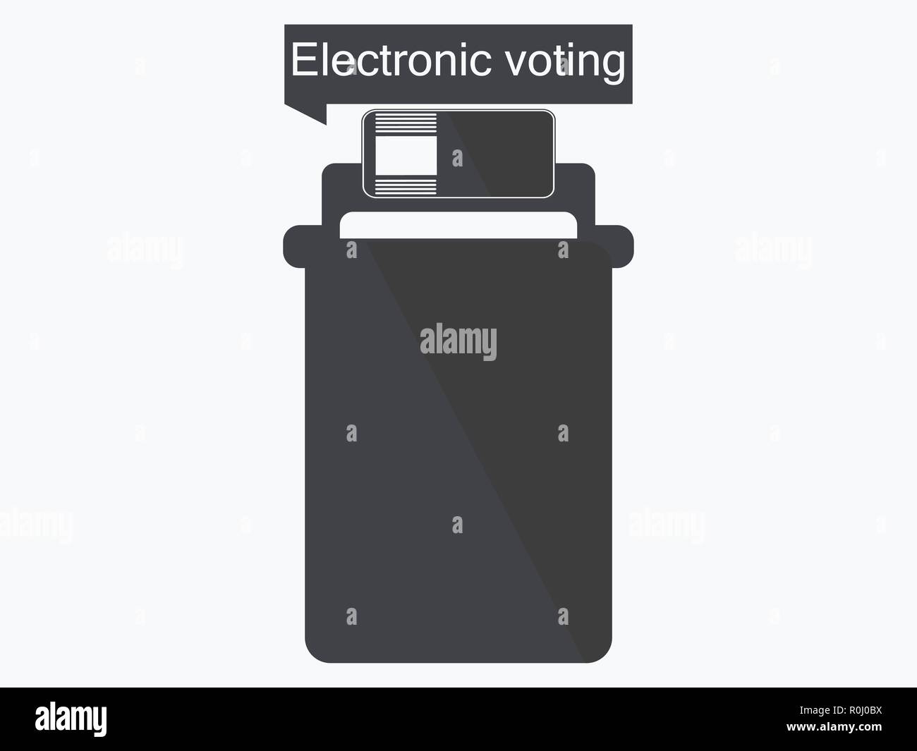 Electronic ballot box icon isolated on white background. Electronic ...
