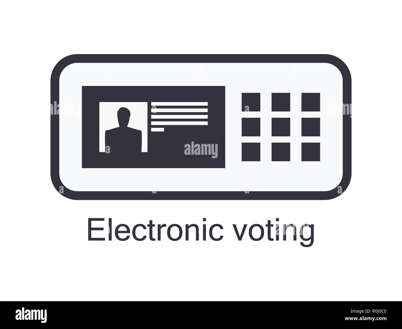 Electronic ballot box icon isolated on white background. Electronic ...