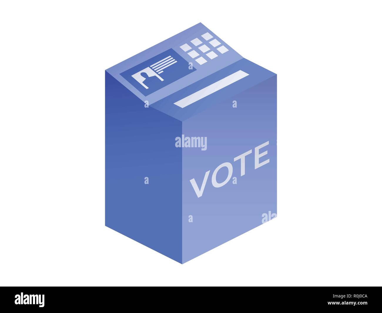 Electronic ballot box icon isolated on white background. Electronic ...