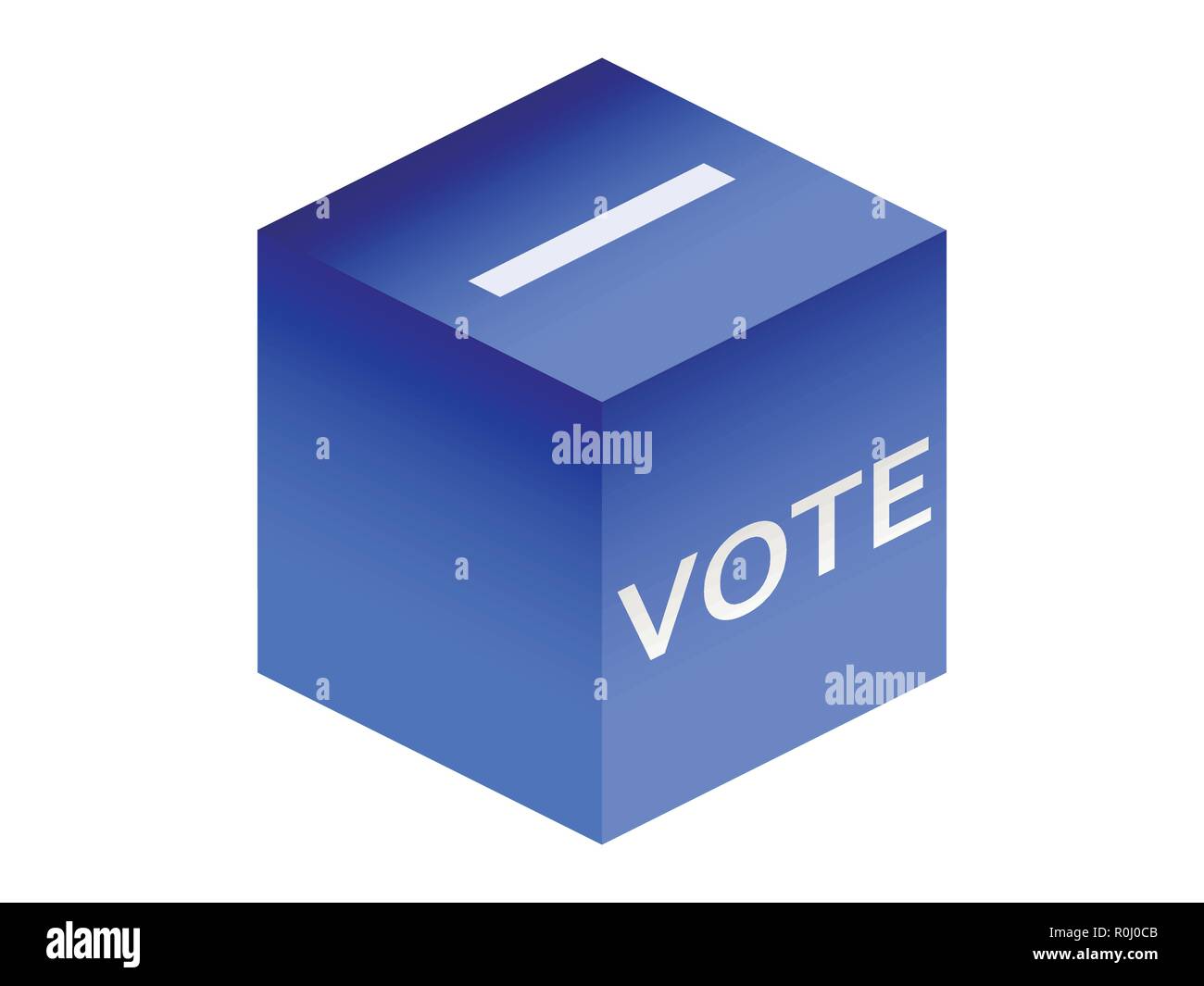 Isometric ballot box isolated on white background. Voting. Vector ...
