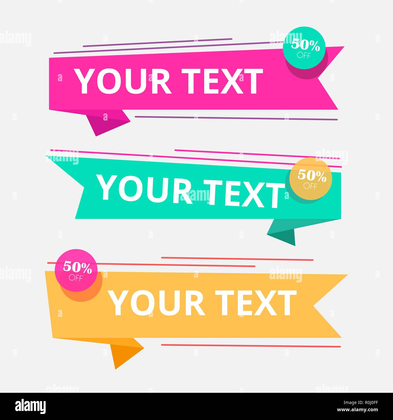 Style text templates speed origami for banner Vector Text Label Stock ...