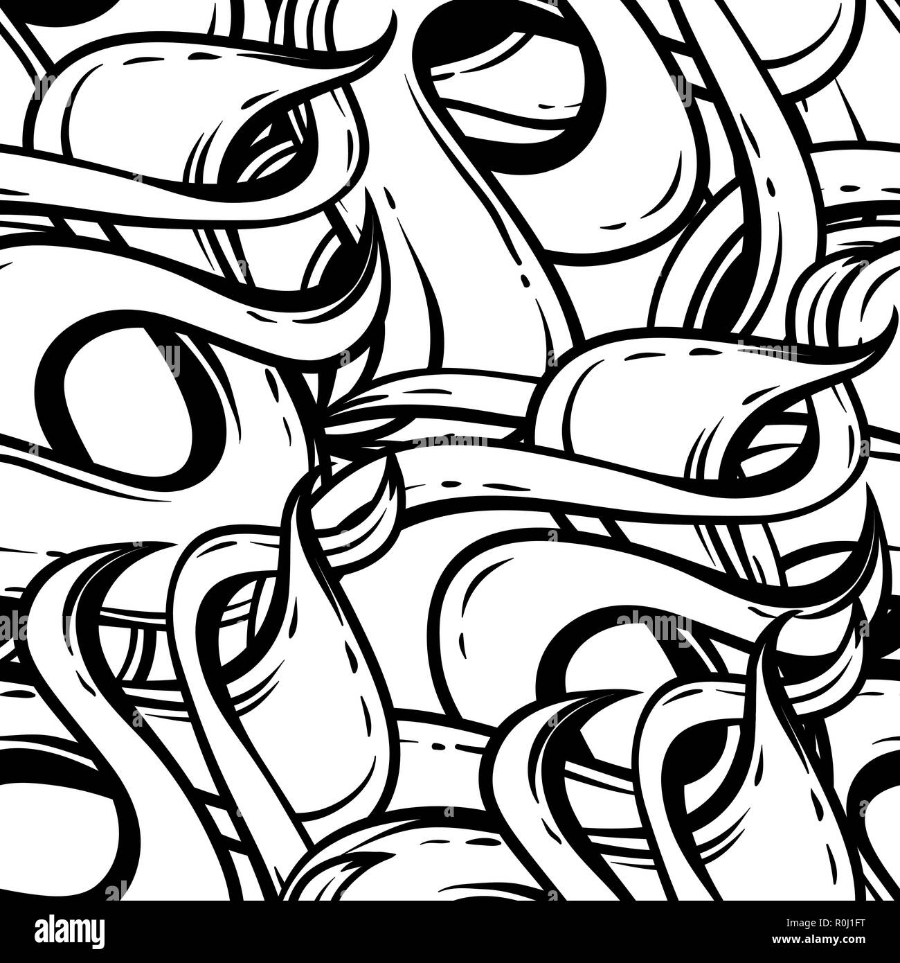 Seamless wave hair line pattern Stock Vector Image & Art - Alamy