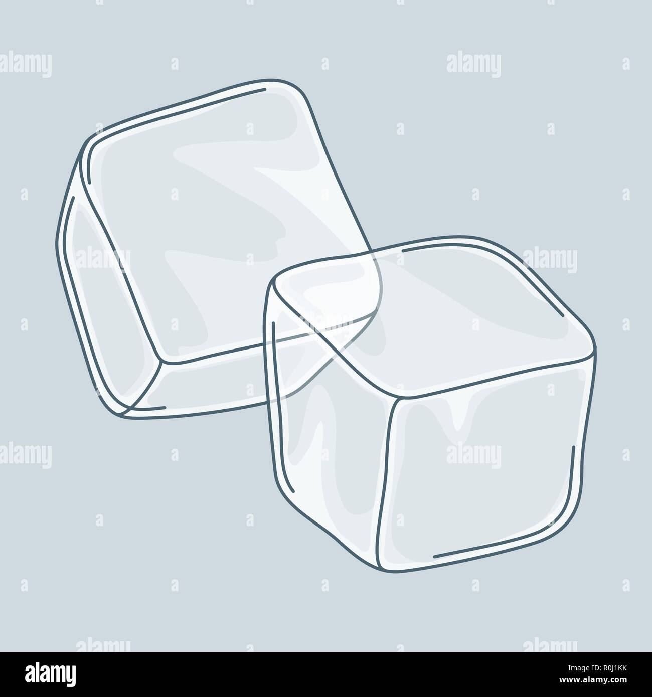 Glass water ice cubes vector hi-res stock photography and images - Alamy