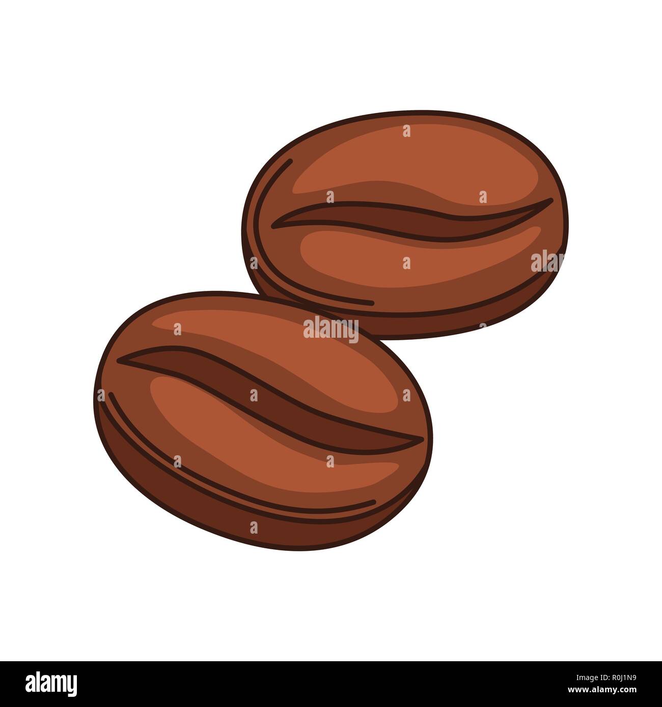 Coffee beans. Stylized illustration Stock Vector Image & Art - Alamy