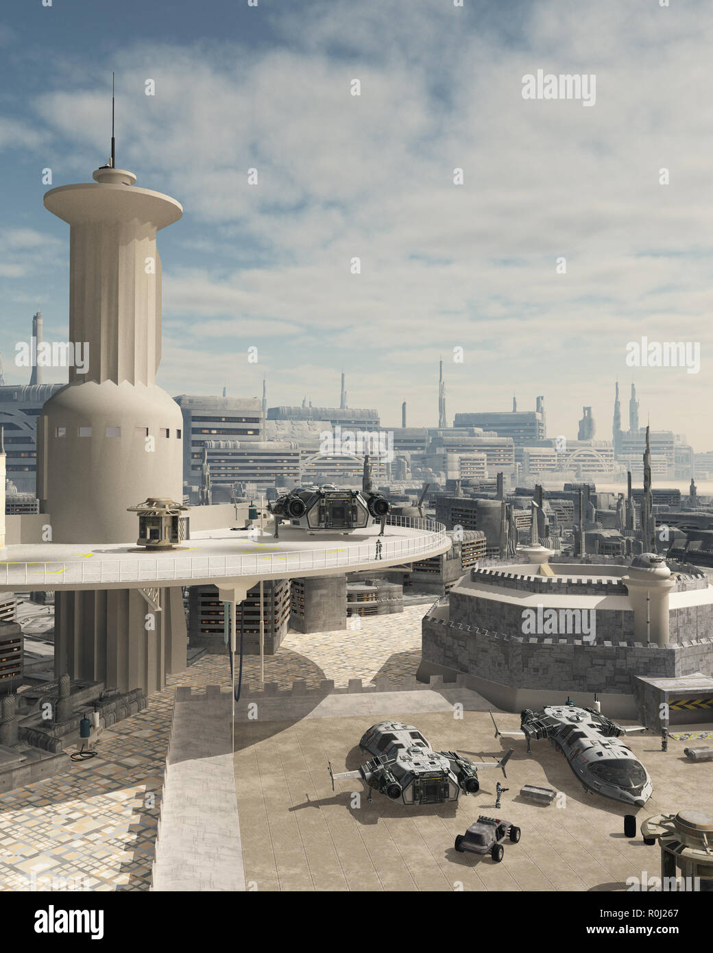 Sci fi tower hi-res stock photography and images - Alamy