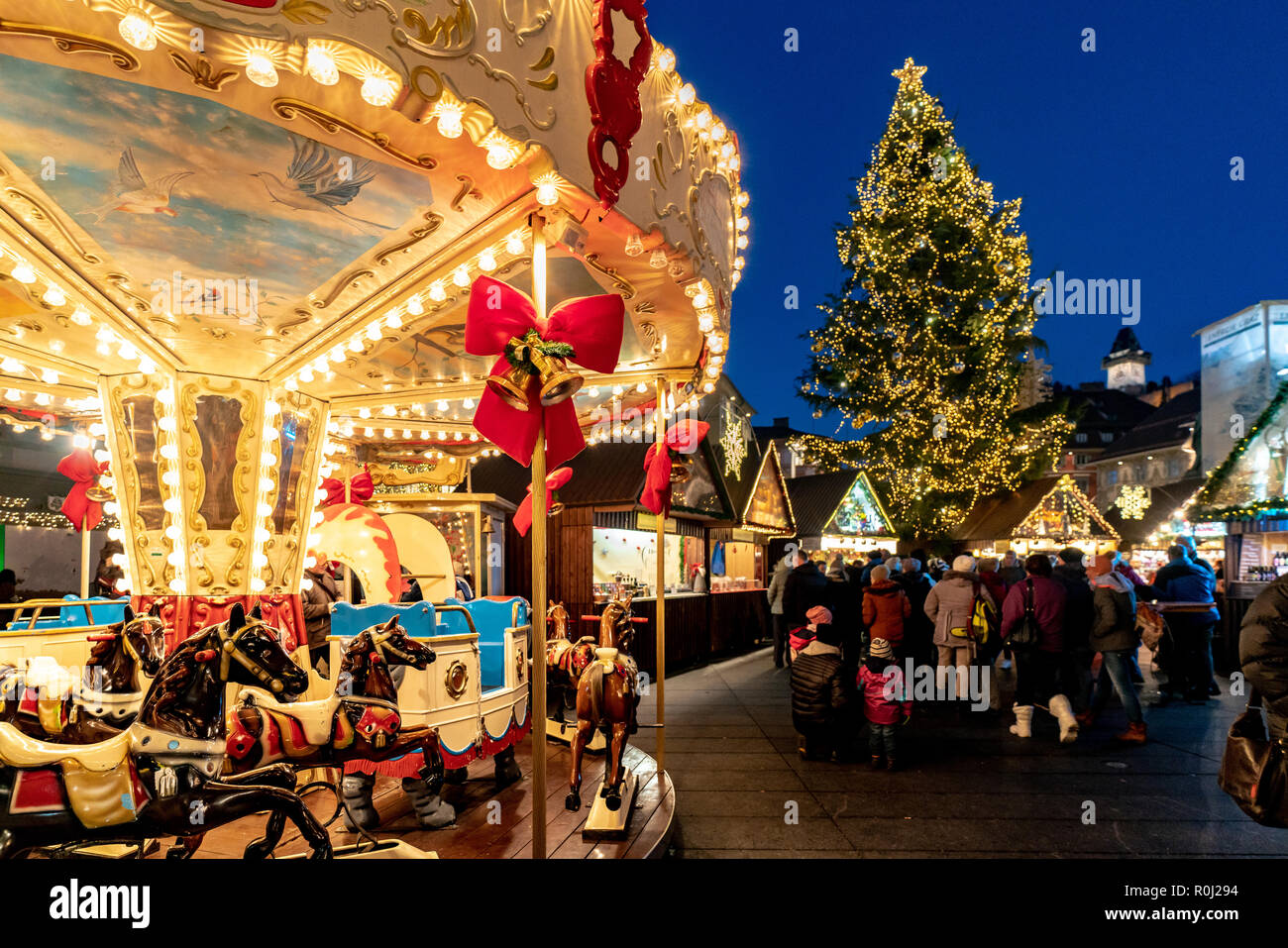 Graz advent market in the main city square Stock Photo - Alamy